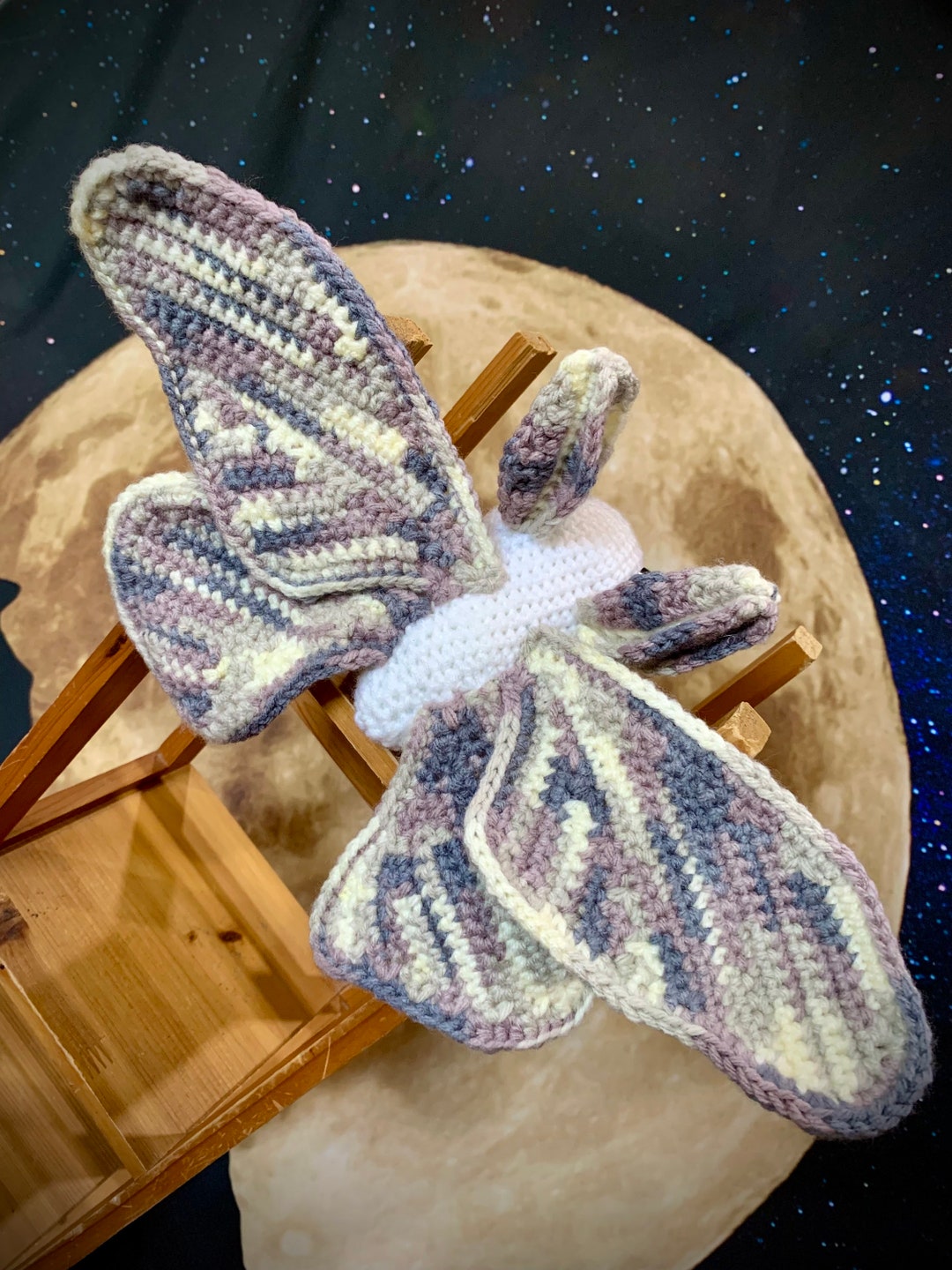 Crochet Mothballs - Fantasy Lunar Moth Creatures - Witchy Companion ...