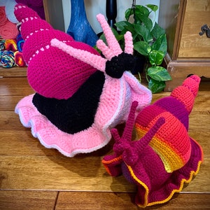 Jumbo Giant Snail With Spiral Shell - Custom Crochet Snail Stuffie ...