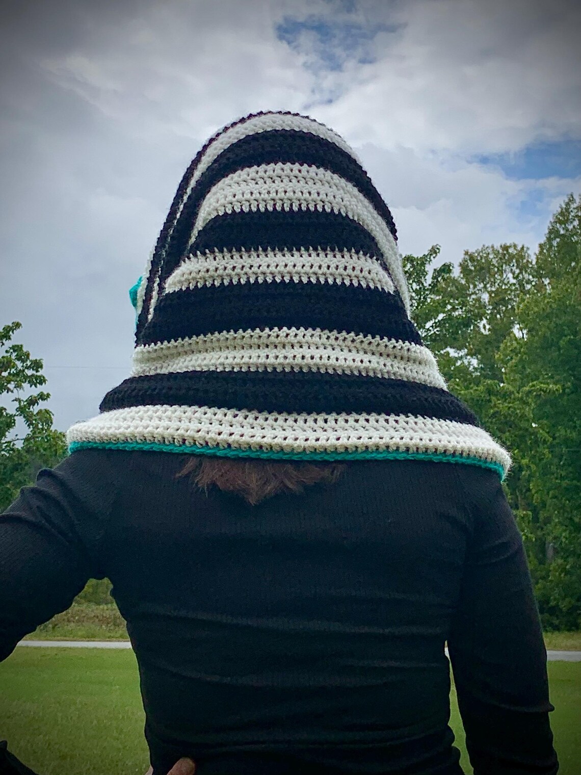 Crochet Sand Worm Cowl - Striped Desert Monster Scarf - Undead Ghost ...