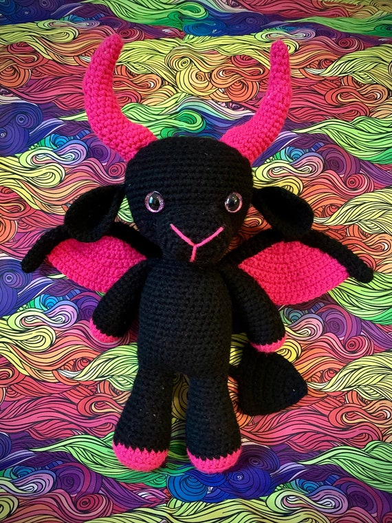Baphomet Stuffie Large Crochet Stuffed Animal Made to - Etsy