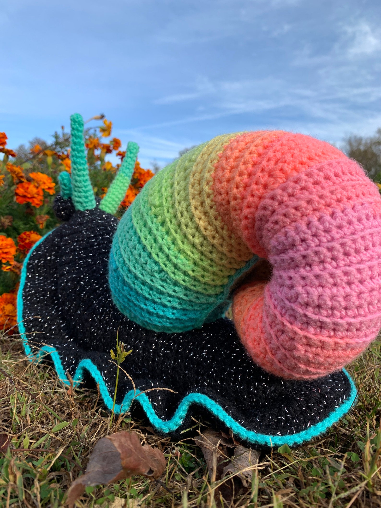 Giant Snail With Round Shell - Custom Crochet Snail Stuffie - Extra ...