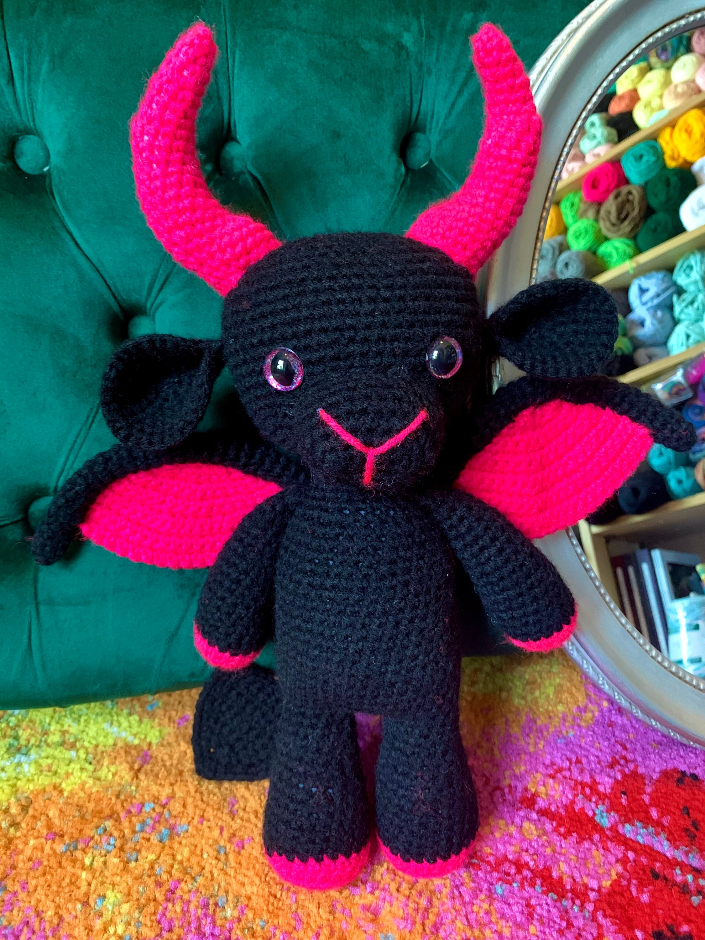 Baphomet Stuffie Large Crochet Stuffed Animal Made to - Etsy