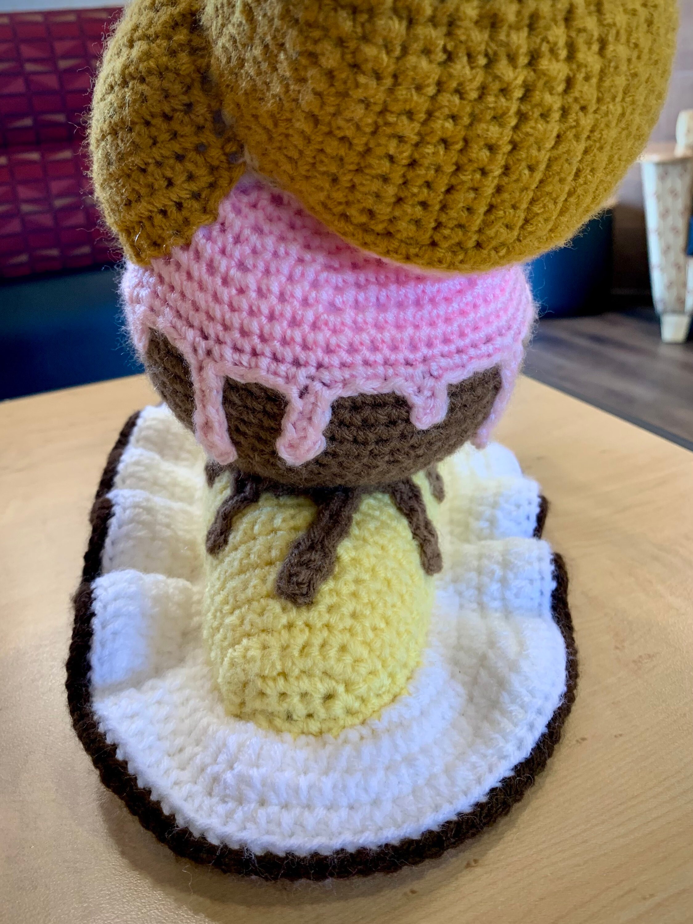 Sundae Split Snail in 'deecue' - Crochet Ice Cream Cone Snail Fantasy ...
