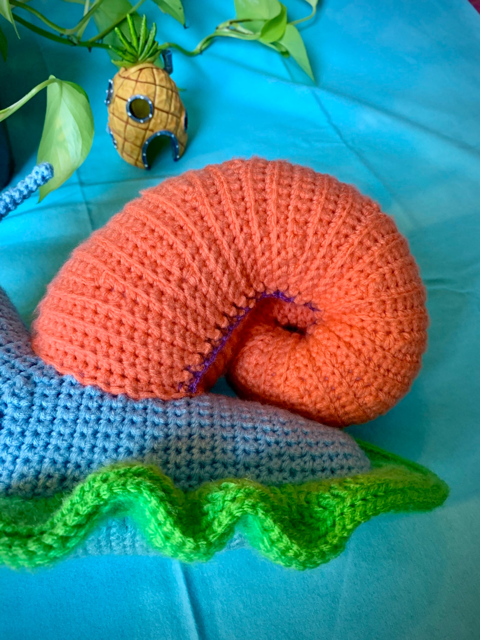 Giant Snail With Round Shell - Custom Crochet Snail Stuffie - Extra ...