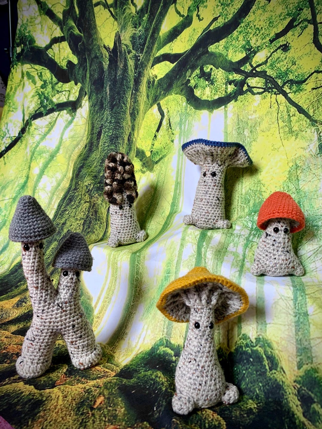 Crochet Mushroom Sprites - Stuffed Fungus Buddies Figures - 5 Styles of ...