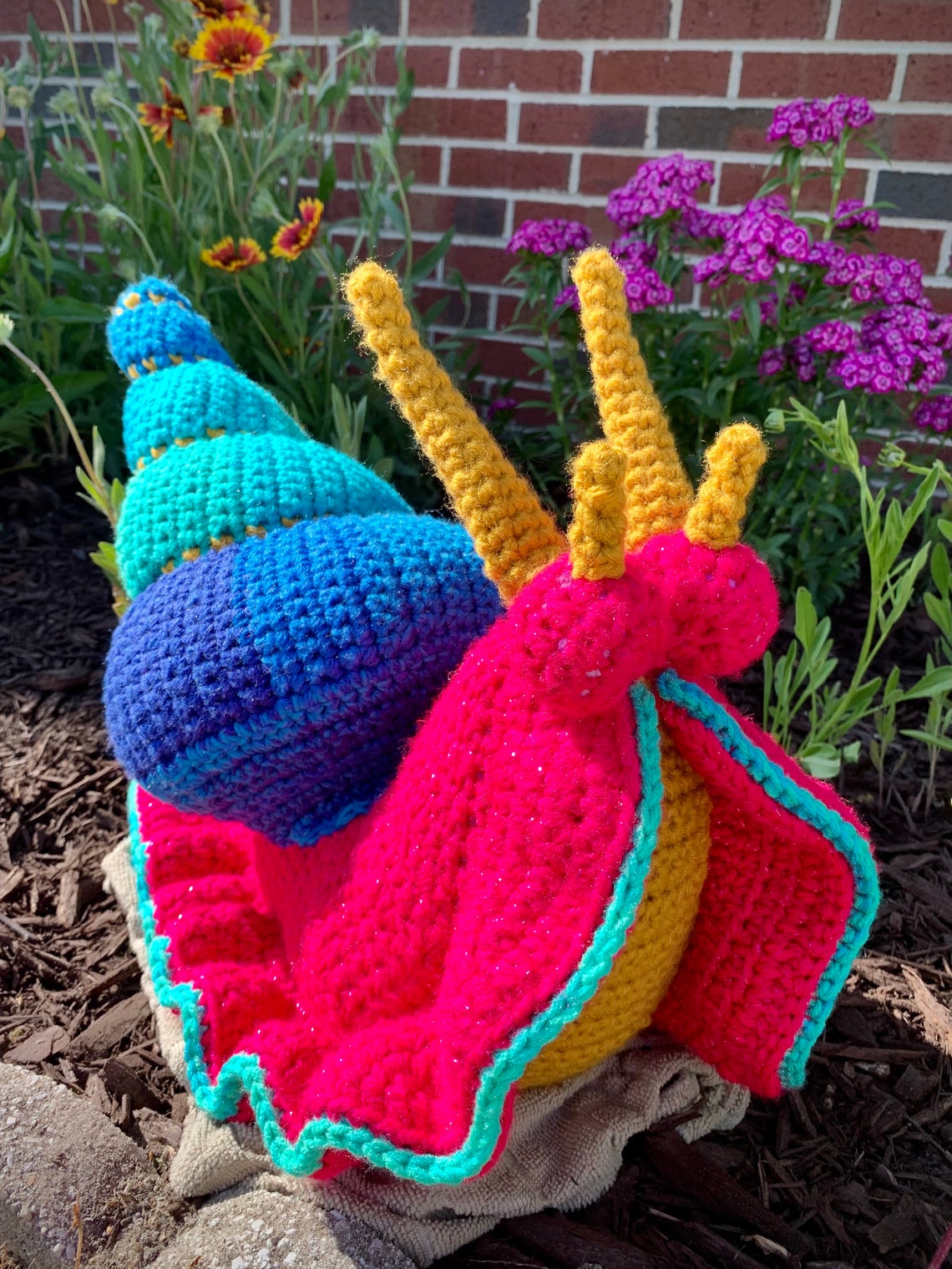 Jumbo Giant Snail With Spiral Shell Custom Crochet Snail | Etsy