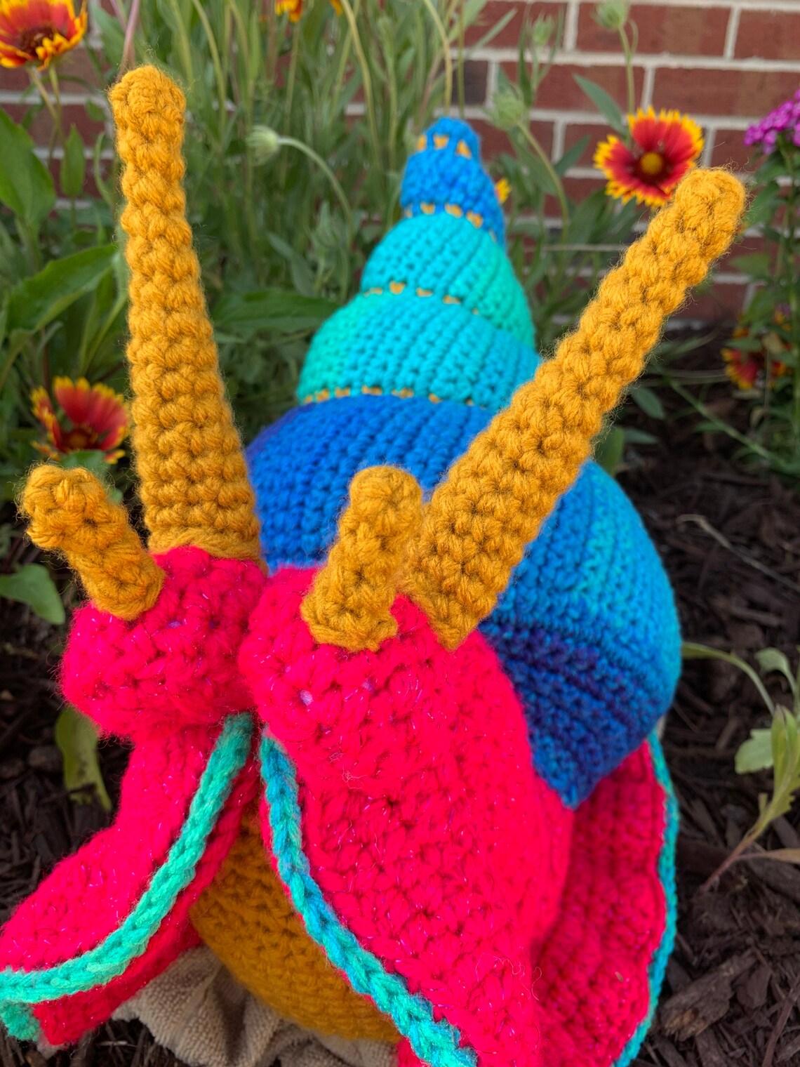 Jumbo Giant Snail With Spiral Shell Custom Crochet Snail - Etsy