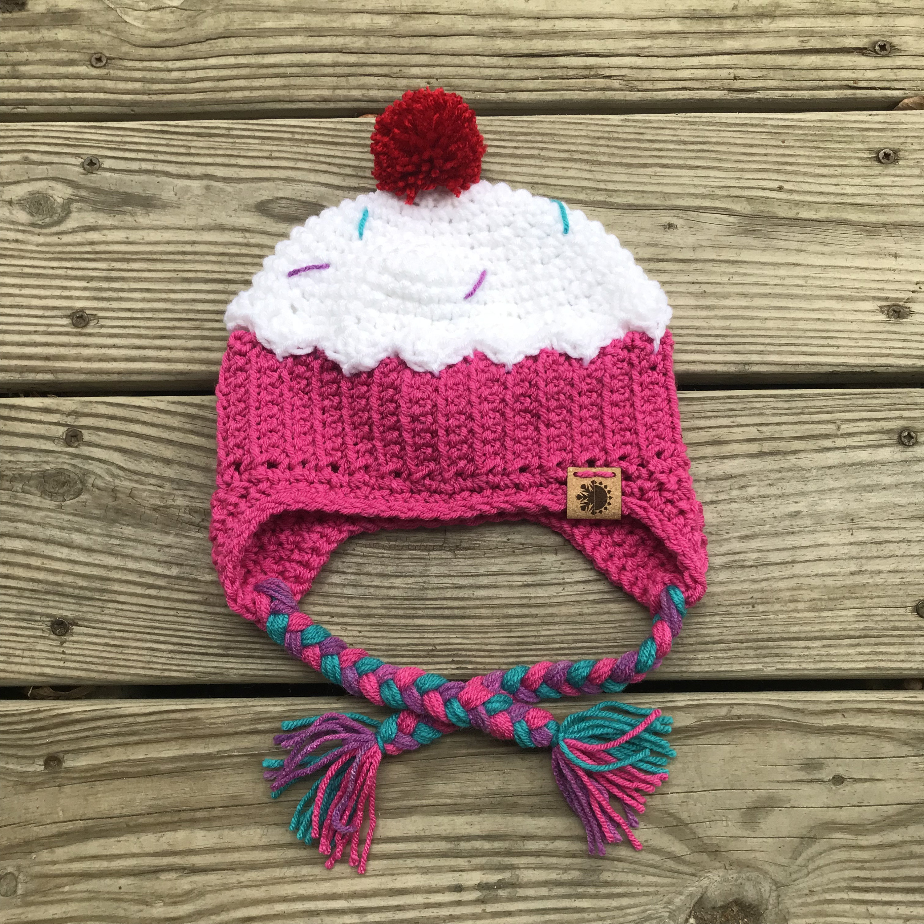 Cupcake Knitted Hat Pattern Free Colorful Caron Cupcakes Crochet Hat