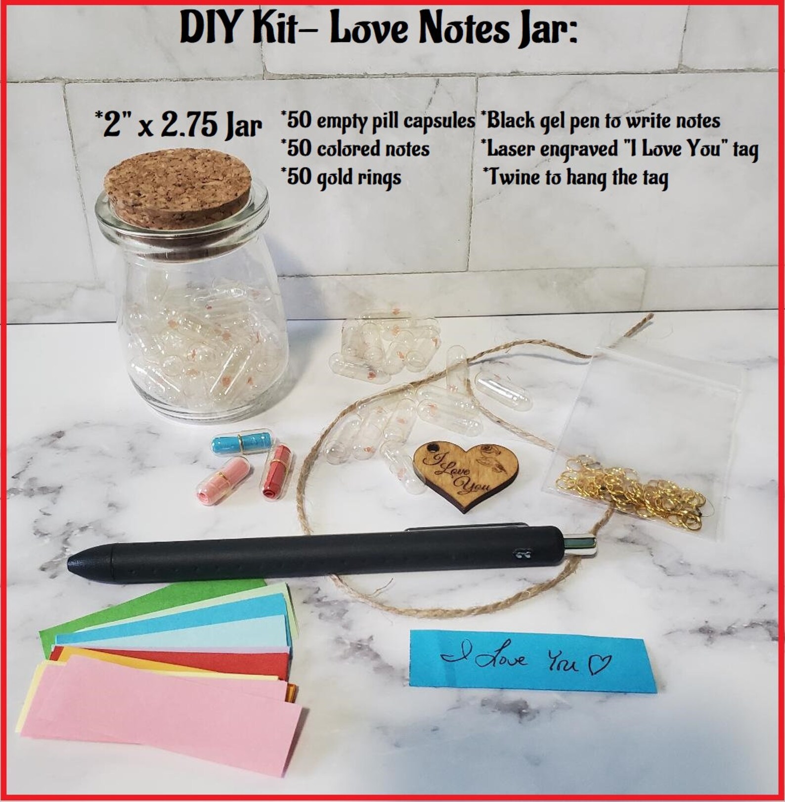 DIY Love Notes Jar Message in a Glass Bottle Girlfriend | Etsy