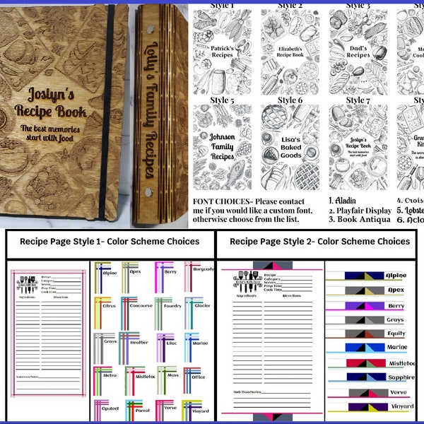 Custom Recipe Book - Etsy