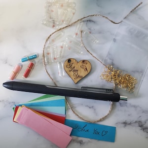 DIY Love Notes Jar Message in a Glass Bottle, Girlfriend Boyfriend Gift ...