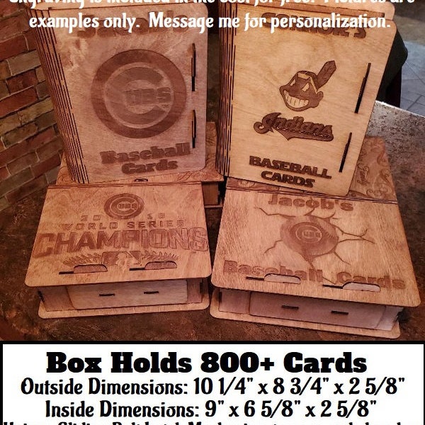 Trading Cards Wood Box - Etsy
