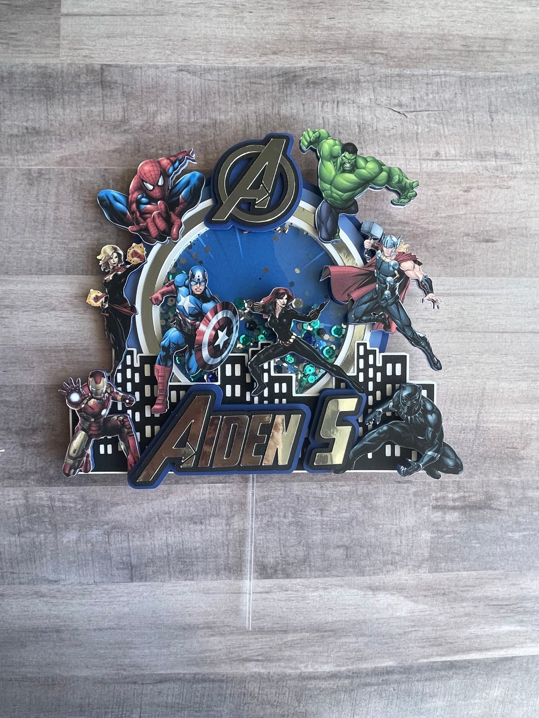 Personalized Super Heroes Cake Topper Custom Banner. Personalized Party ...