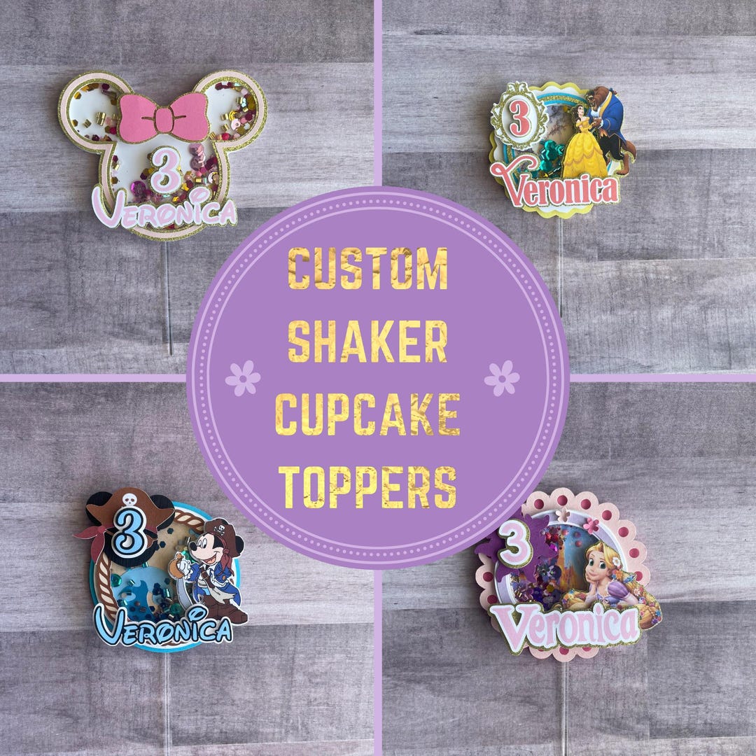 Personalized Shaker Cupcake Toppers, Any Theme - Etsy