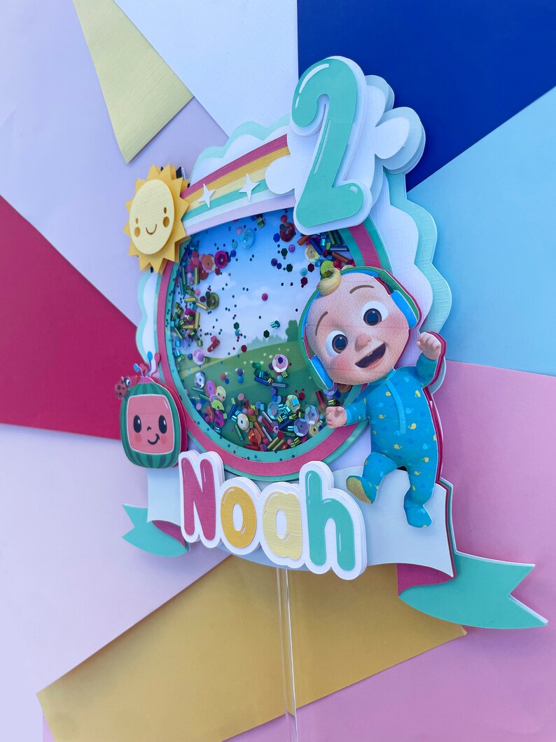 Personalized Cocomelon Cake Topper Birthday Party - Etsy