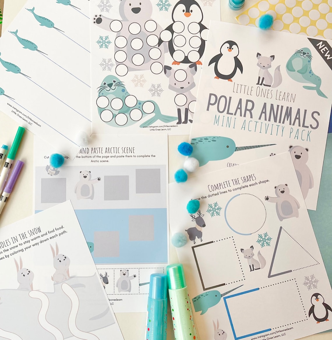 Printable Polar Animals and Arctic Animals Activity Pack Worksheets for ...