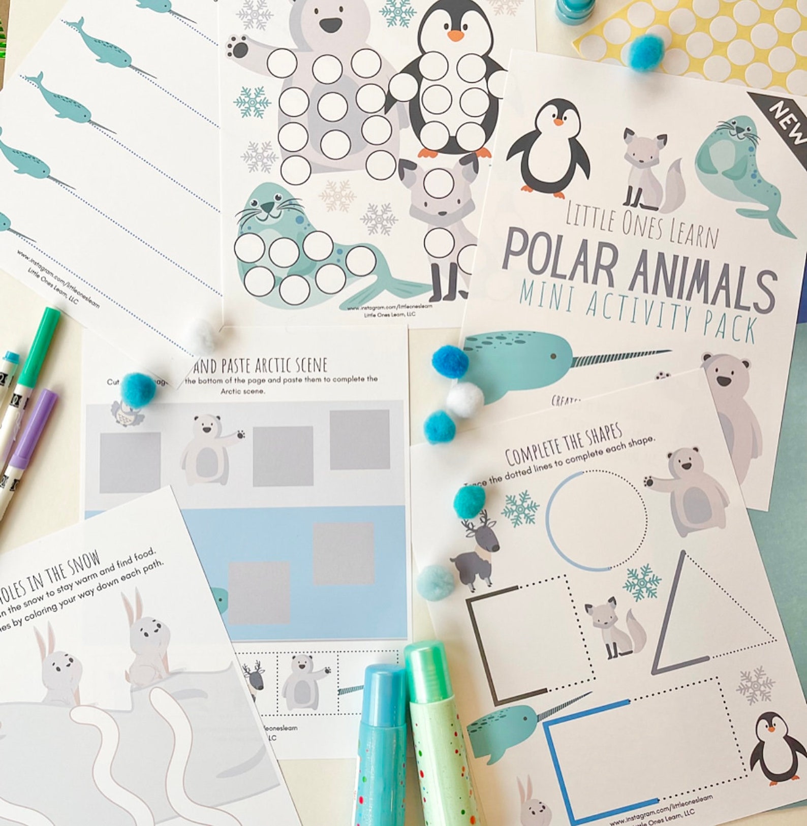 Printable Polar Animals and Arctic Animals Activity Pack Worksheets for ...