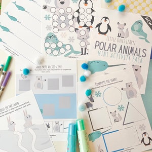 Printable Polar Animals and Arctic Animals Activity Pack Worksheets for ...