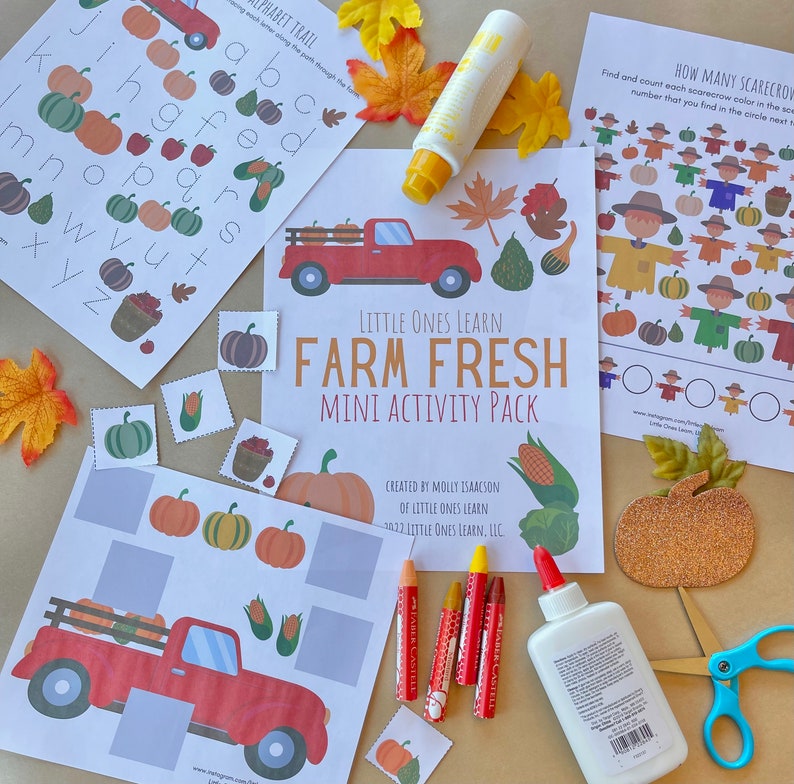 Printable Fall Activity Pack Bundle for Kids; Autumn Learning ...