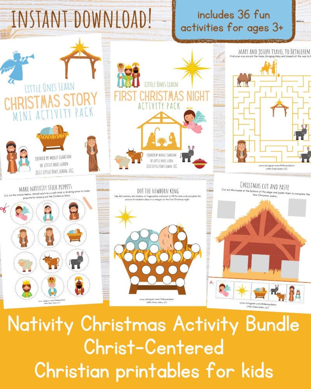 Christmas Nativity Activities for Kids, Christian Christ Centered ...