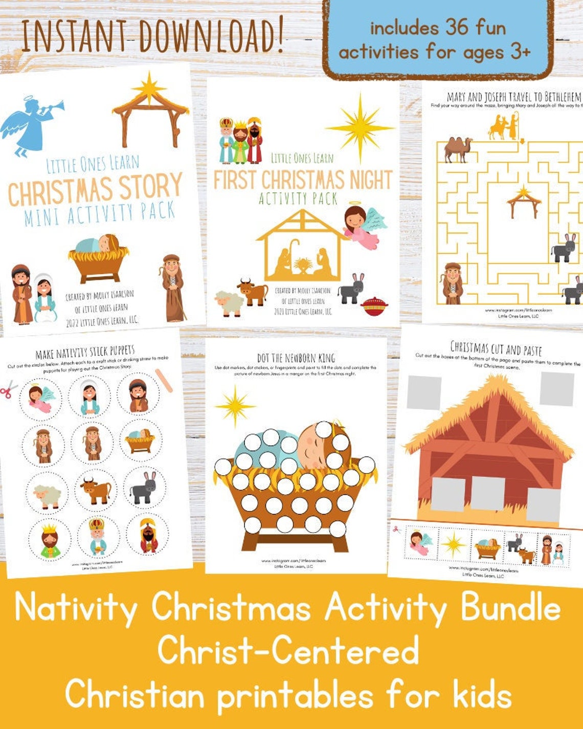 Christmas Nativity Activities for Kids, Christian Christ Centered ...