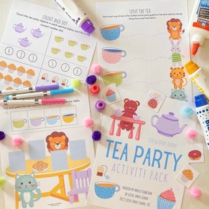 Printable Tea Party Activity Pack: Preschool and Kindergarten ...