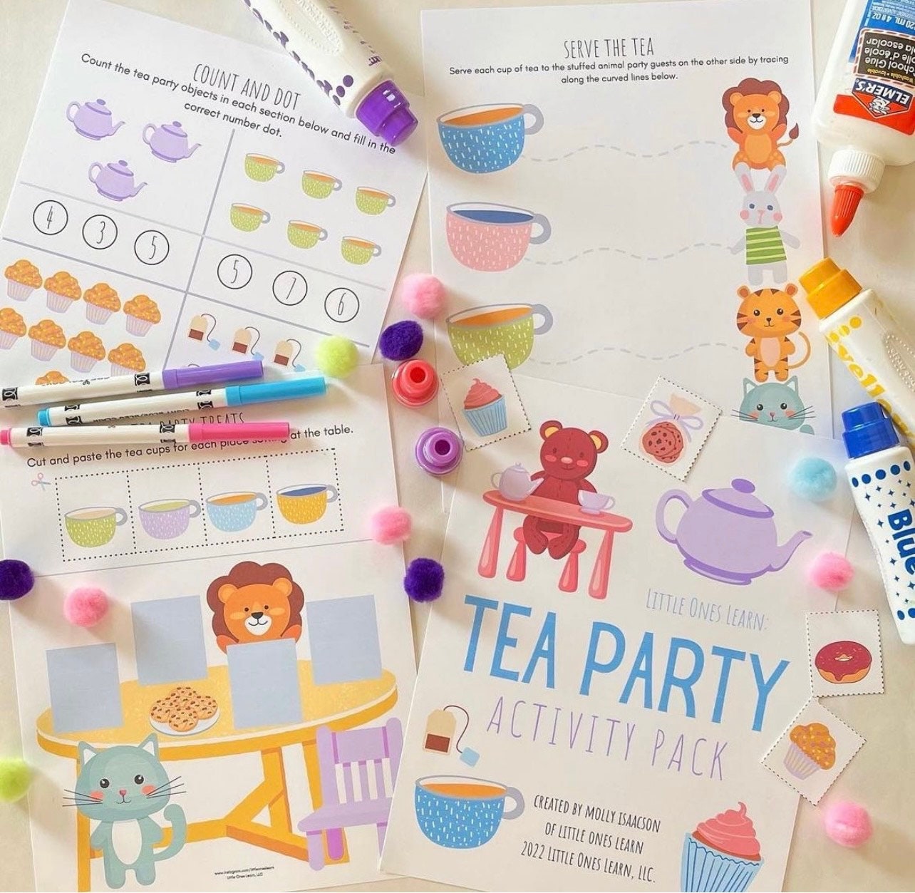 Printable Tea Party Activity Pack: Preschool and Kindergarten ...