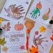 Printable Fall Handprint Crafts for Kids; Autumn Handprint Art for ...