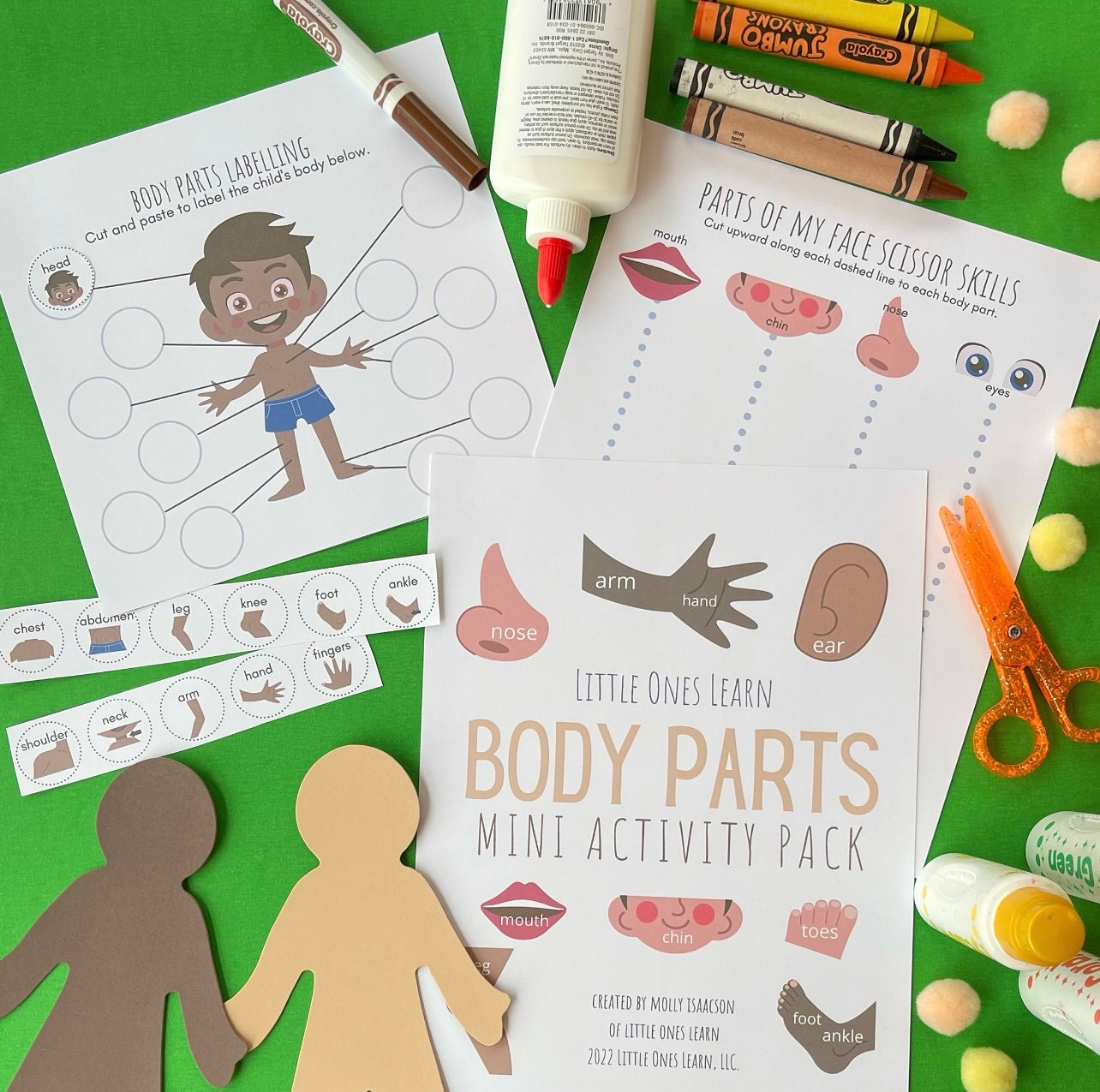 Printable Body Parts and 5 Senses Activities for Kids | Worksheet ...
