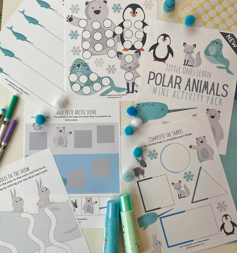 Printable Polar Animals and Arctic Animals Activity Pack for - Etsy