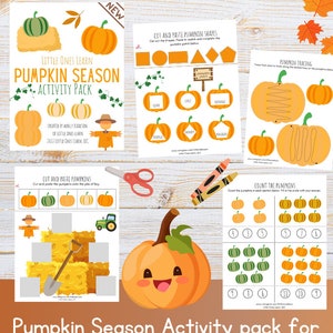 Printable Pumpkin Season Activity Pack for Preschool and Kindergarten ...