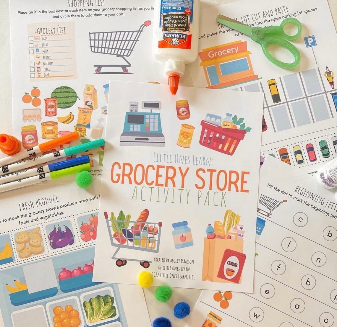 Printable Grocery Store Activity Pack for Preschool and Kindergarten ...
