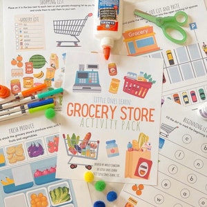 Printable Grocery Store Activity Pack for Preschool and Kindergarten ...