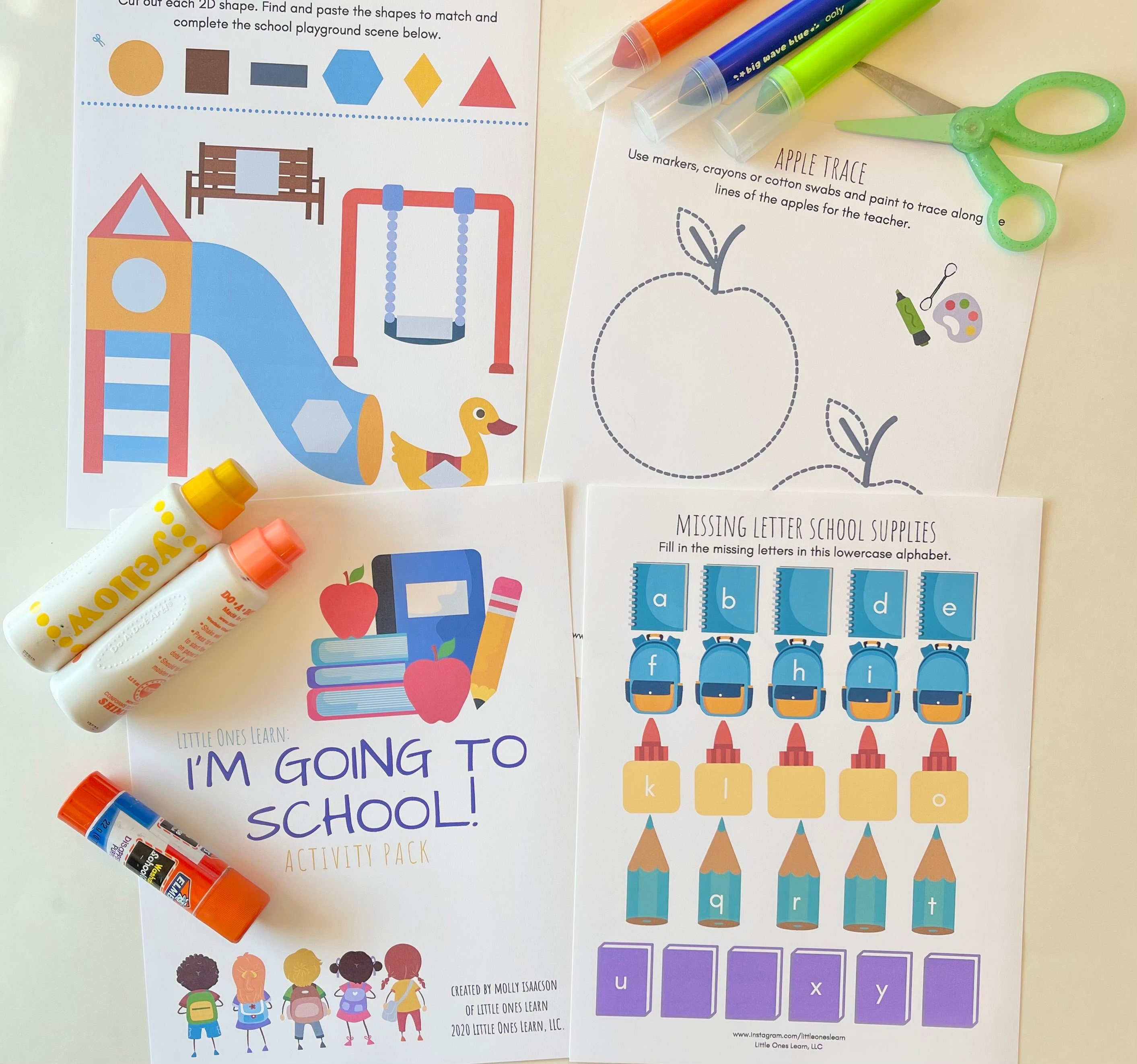 I'm Going to School Printable Activity Pack for | Etsy