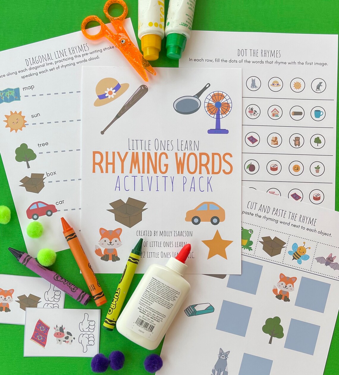 Printable Rhyming Words Activity Pack for Preschool and Kindergarten ...