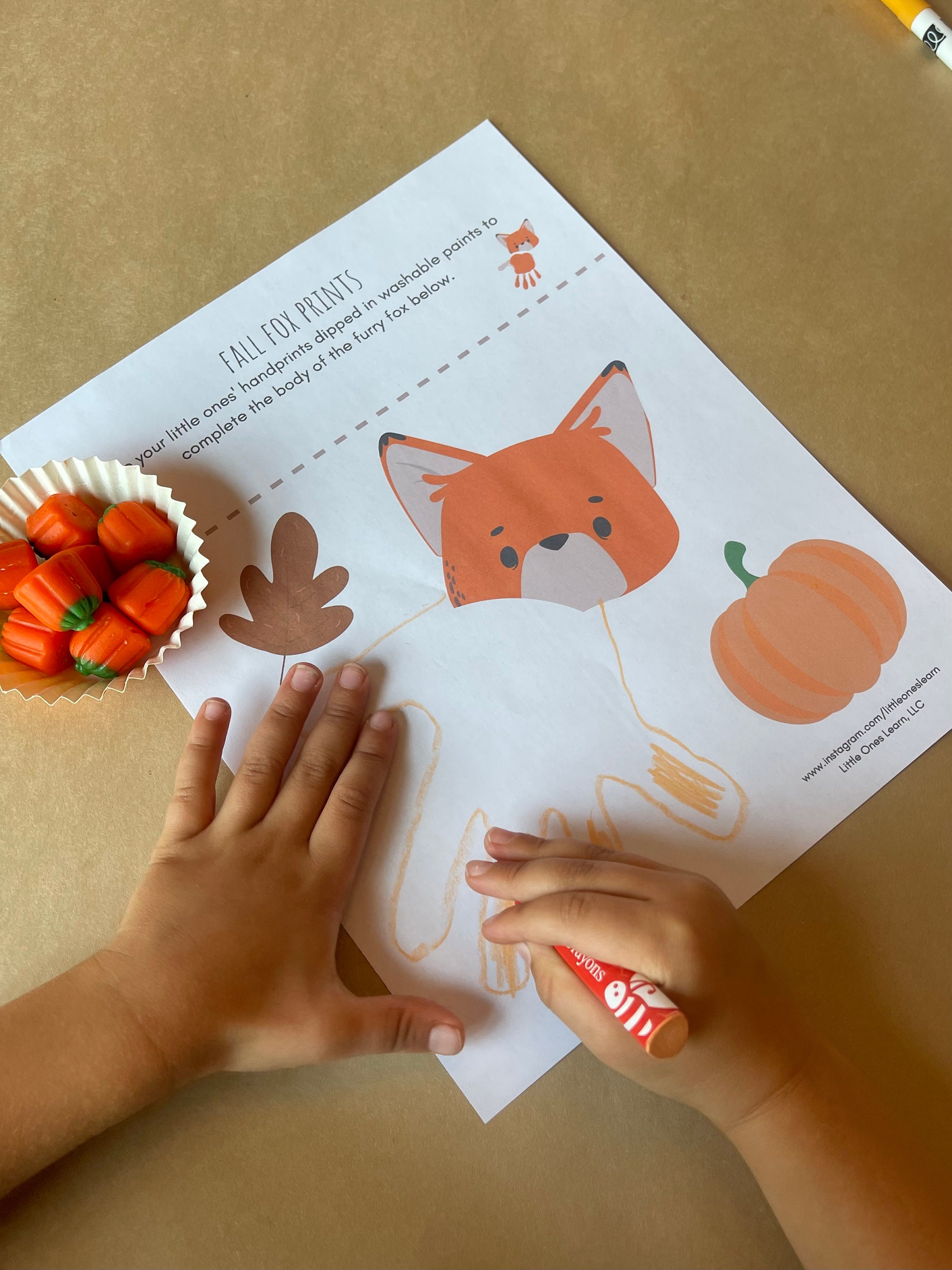 Printable Fall Handprint Crafts for Kids; Autumn Handprint Art for ...