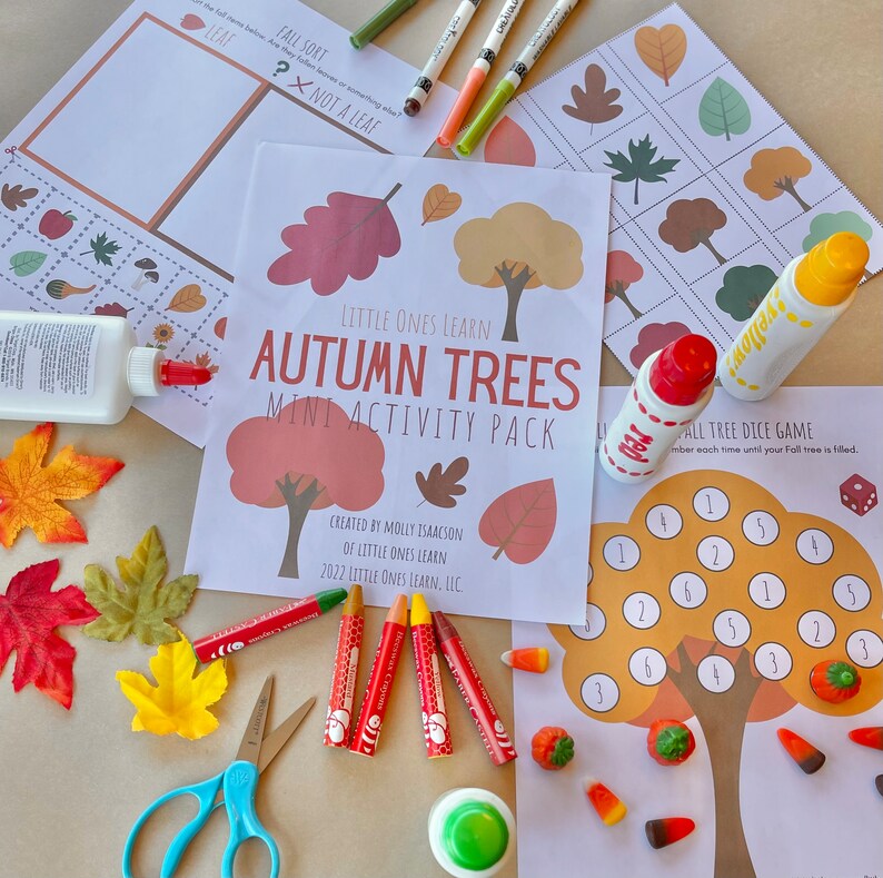 Printable Fall Activity Pack Bundle for Kids; Autumn Learning ...