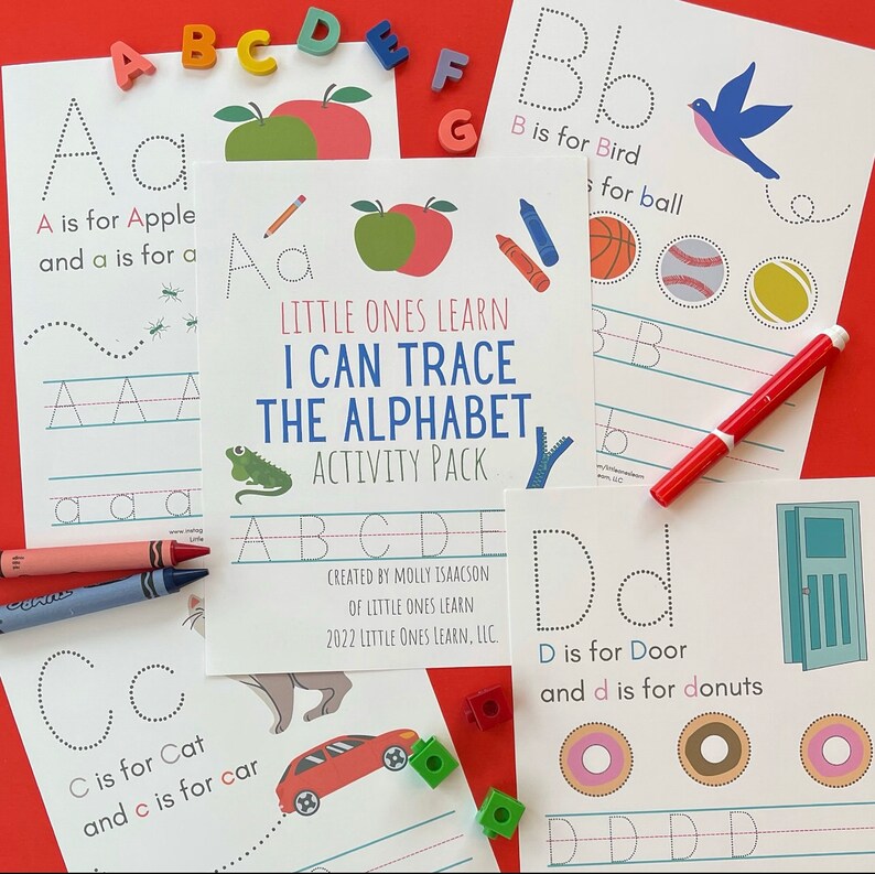 Trace the Alphabet Printables; Worksheets for Preschool and ...