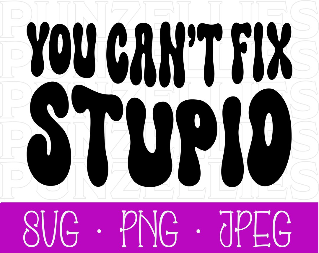 You Can't Fix Stupid SVG PNG & JPEG - Etsy