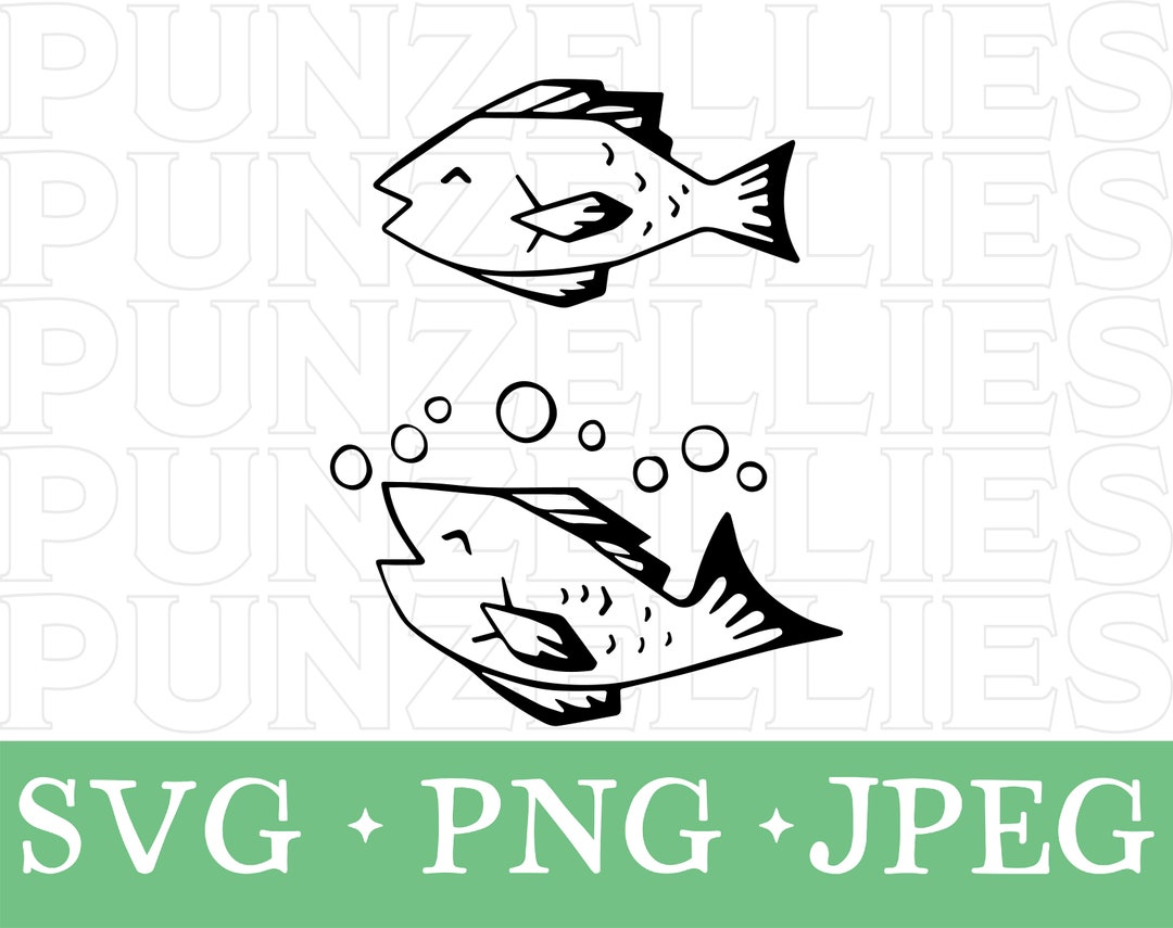 Fish Two Pack SVG, PNG, JPEG Files, Fishing Sign, Kids Design, Fish ...