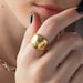 Gold Bold Ring for Women, Gold Dome Adjustable Ring, Statement Ring ...