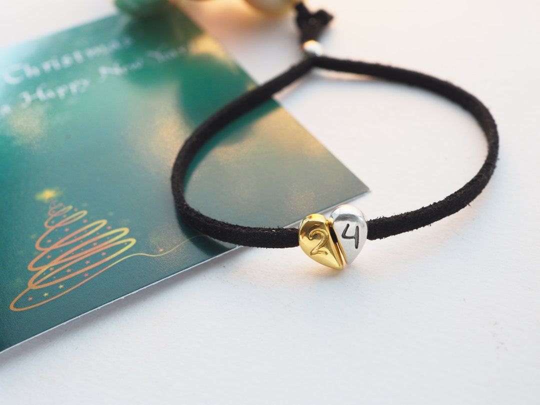 Gold Silver 2024 Hearts, 2024 New Year Bracelets, Lucky Charm Bracelet ...