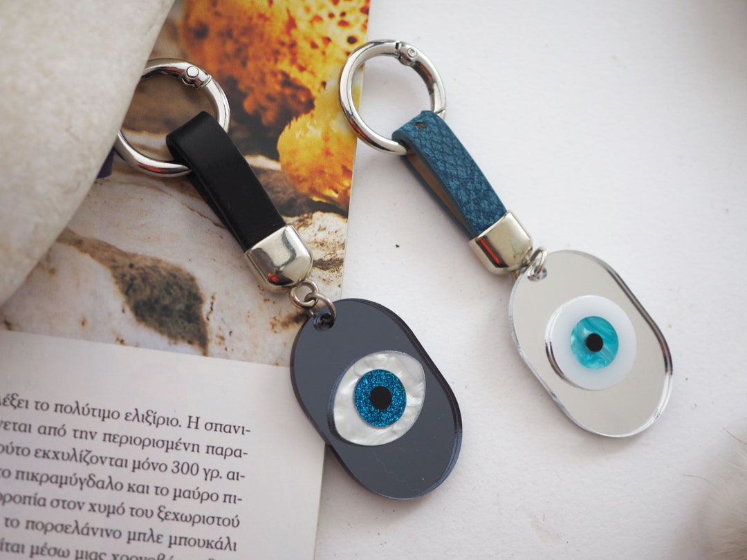Evil Eye Key Ring, Greek Gift, Car Keychain, Protection Gift, - Etsy