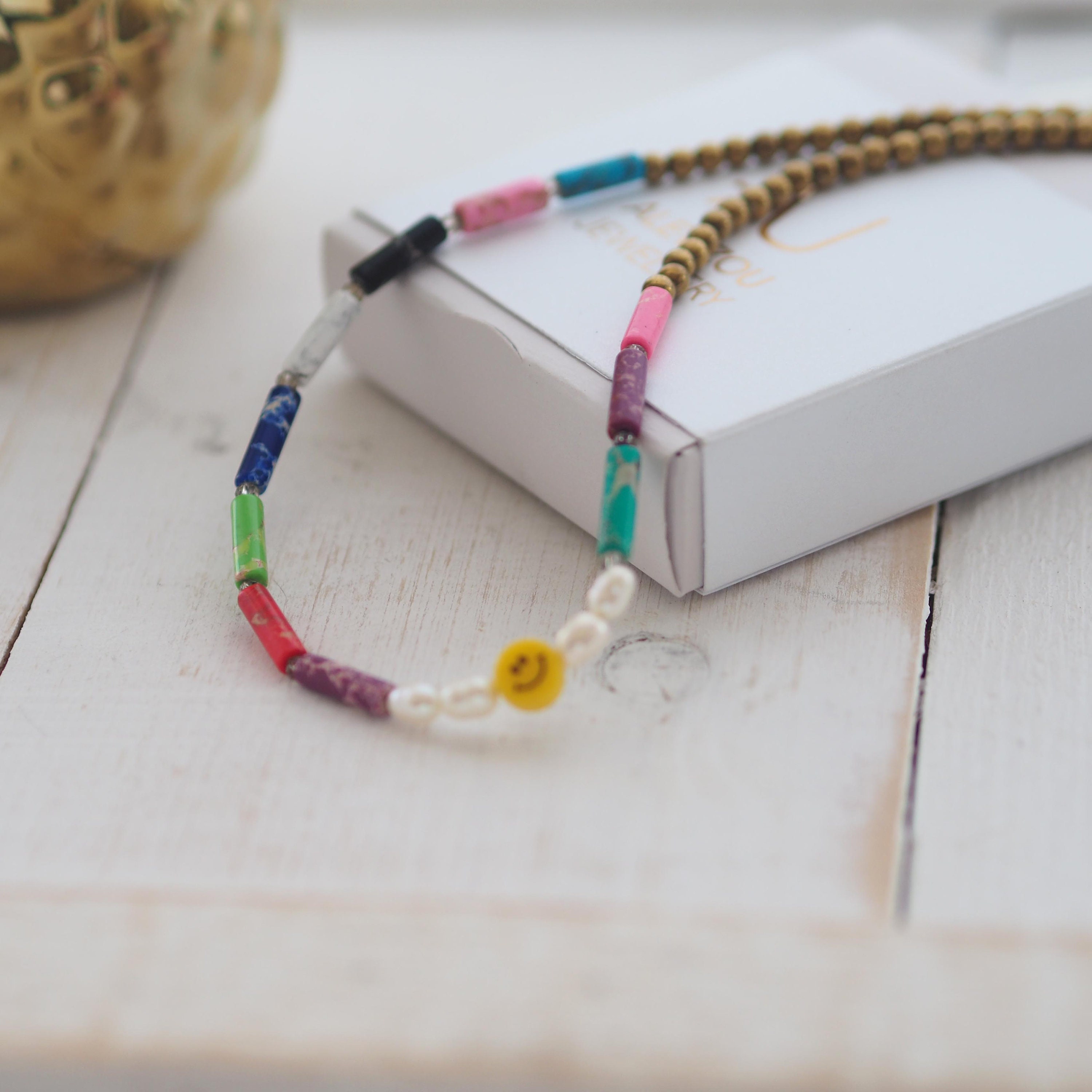 Colorful Tube Beads Necklace Summer Statement Beaded - Etsy