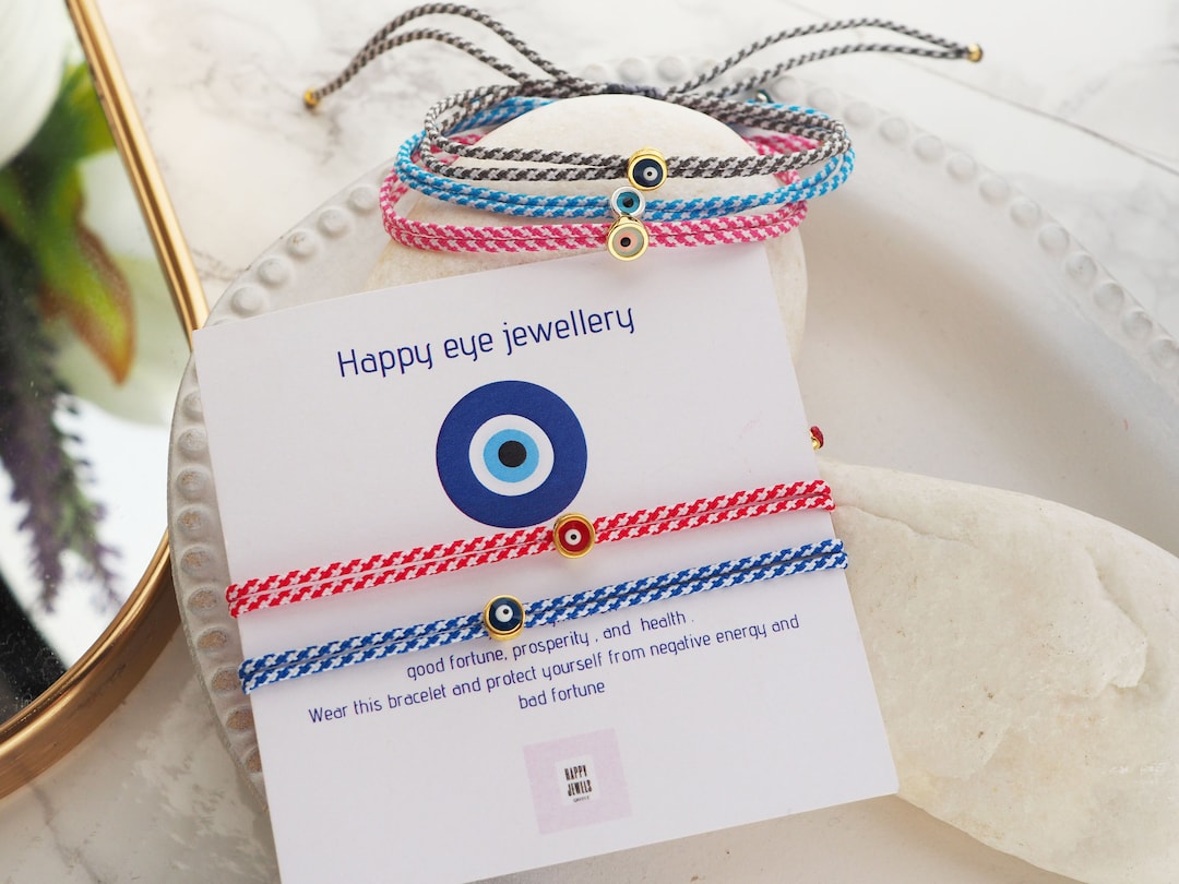 Evil Eye Bracelet Set: Greek Friendship Bracelets, Nazar Protection Jewelry - Etsy