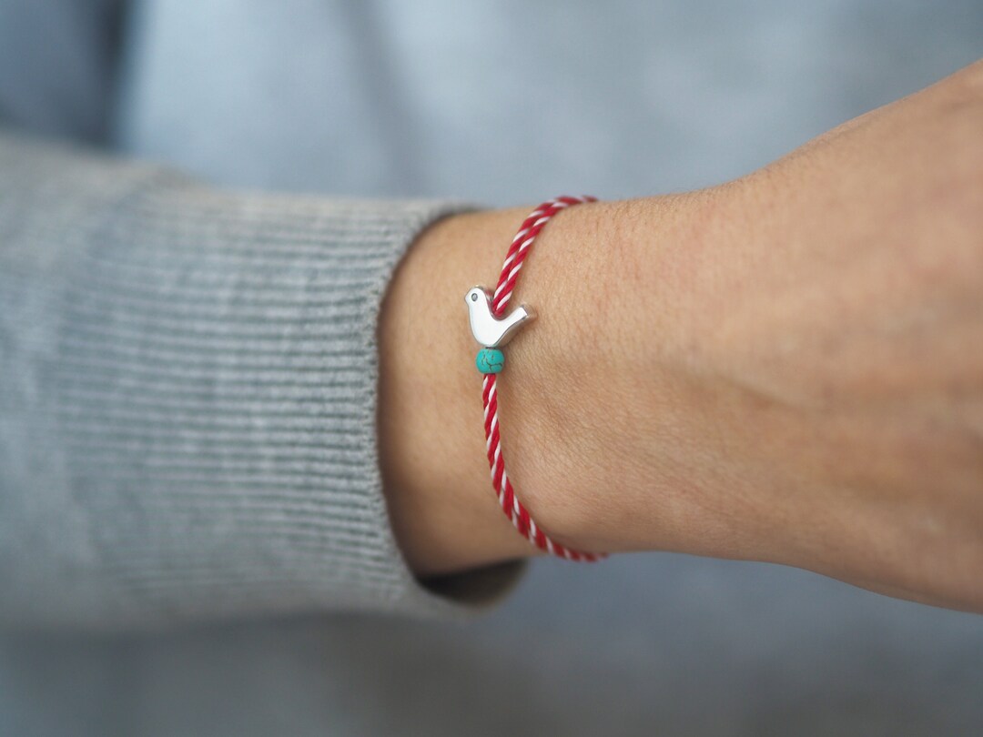 Bird Martis Bracelet, Greek March Bracelet, March for Woman, Martisor ...