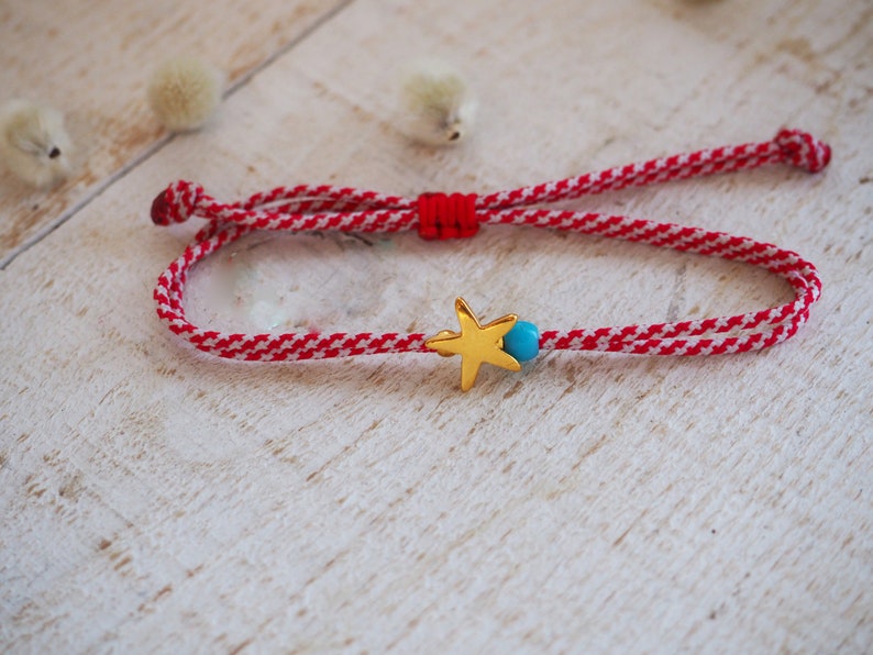 Greek Red March Bracelettiny Star Martis Bracelet March for | Etsy