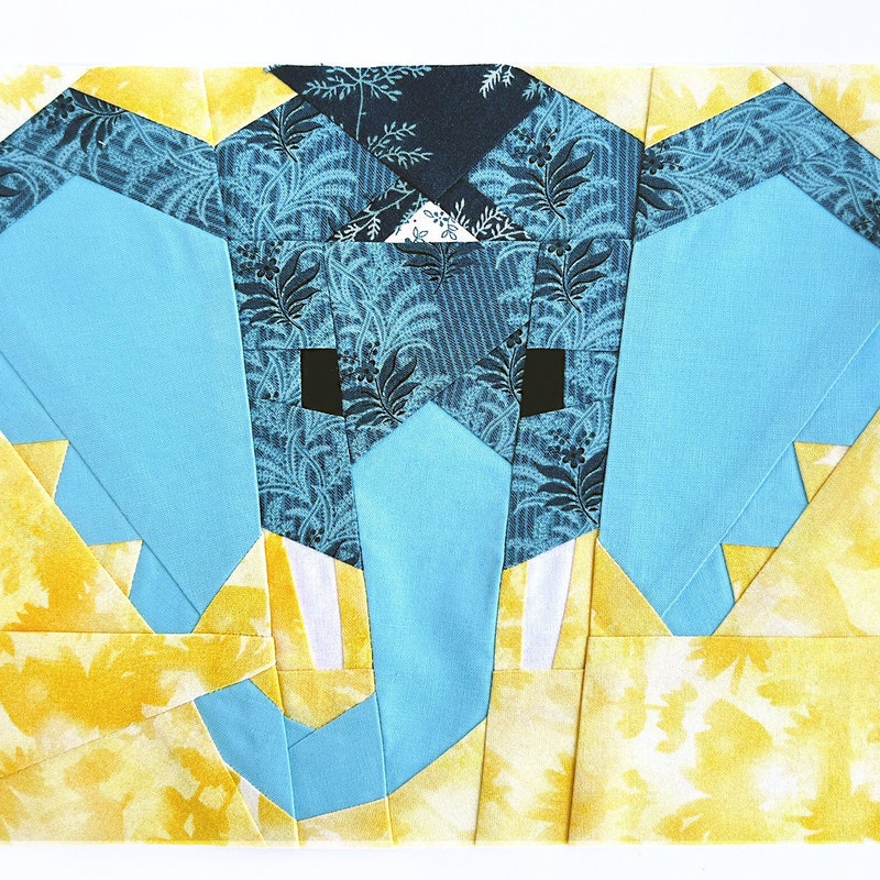 Elephant Quilt Block - Etsy