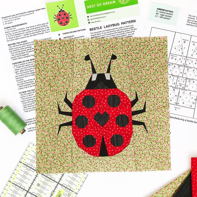 Ladybug Quilt - Etsy