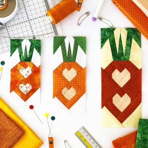 Love Carrot Quilt / Quilt Pattern / PDF Pattern / Paper Piecing Quilt ...